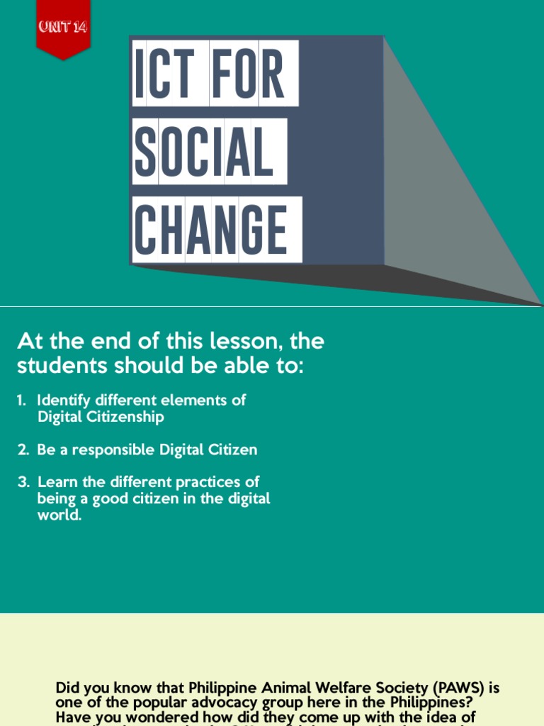 Ict For Social Change: Unit 14 | Download Free PDF | Educational ...