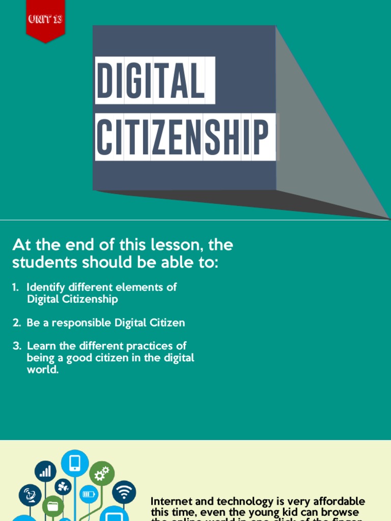 Digital Citizenship: Unit 13 | PDF | E Commerce | Internet