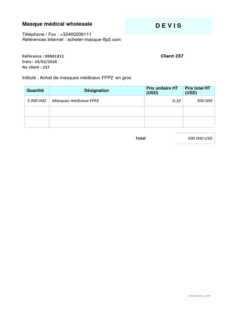 Modele Devis Word PDF | PDF