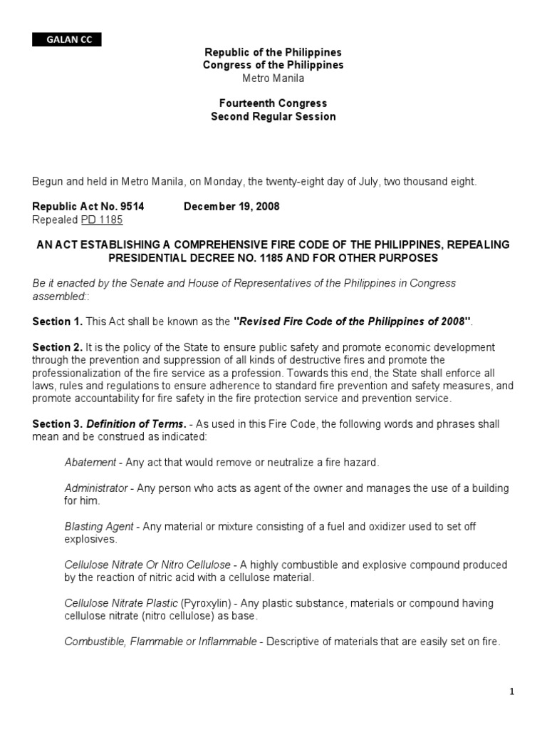 Fire Code | PDF | Fire Safety | Combustion