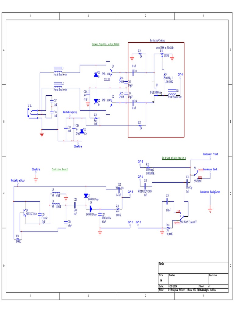 Rode NT1 Microphone Schematic | PDF
