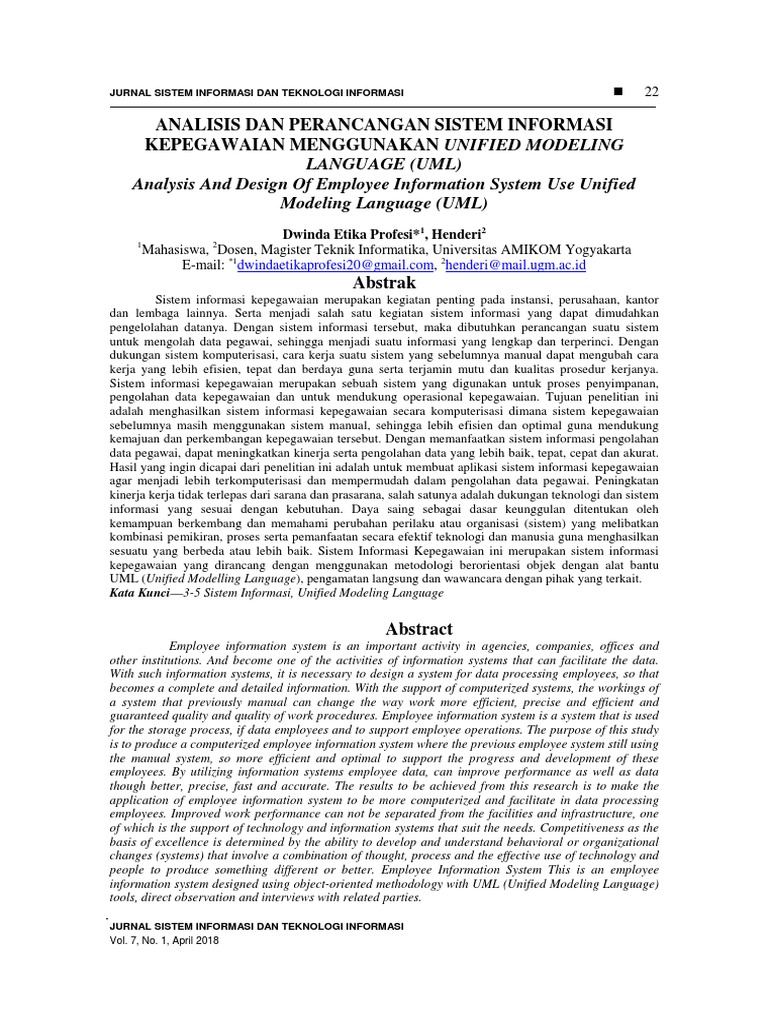 Analisis Dan Perancangan Sistem Informasi | PDF