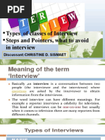 Interview and Its Types | PDF | Interview | Job Interview