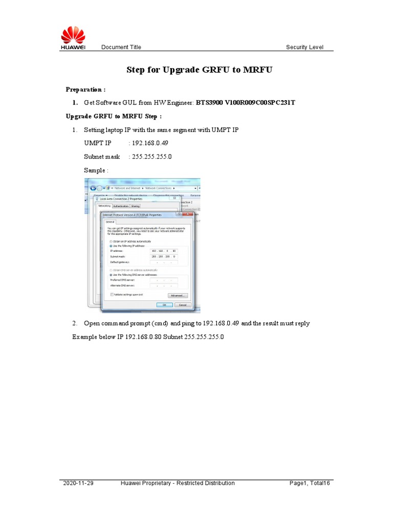 Step For Upgrade GRFU To MRFU v2 | PDF | File Transfer Protocol ...