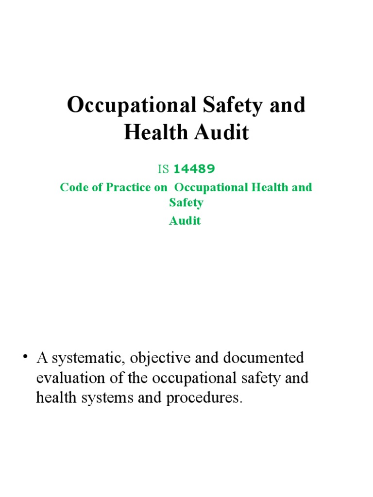OSH Audit | PDF | Auditor's Report | Audit