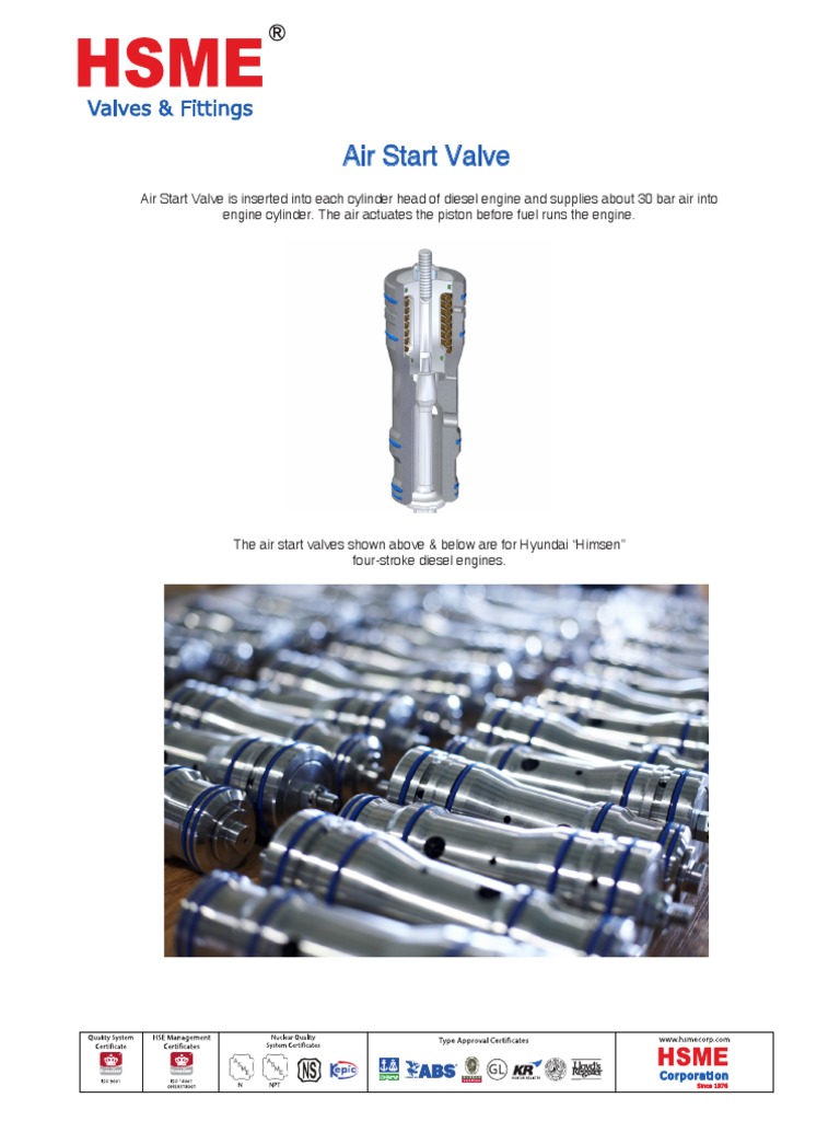 Diesel Engine Air Start Valves | PDF