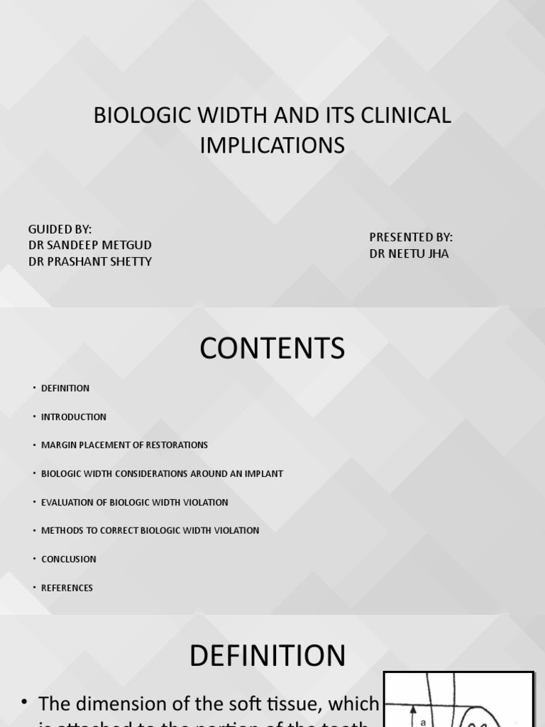 Biological Width and Its Clinical Implications | PDF | Health Care | Face