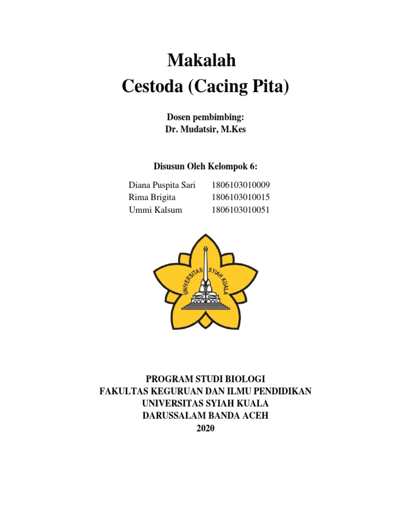 Anatomi dan Ciri Cacing Pita Cestoda | PDF | Kajian Bahasa Asing | Sains & Matematika