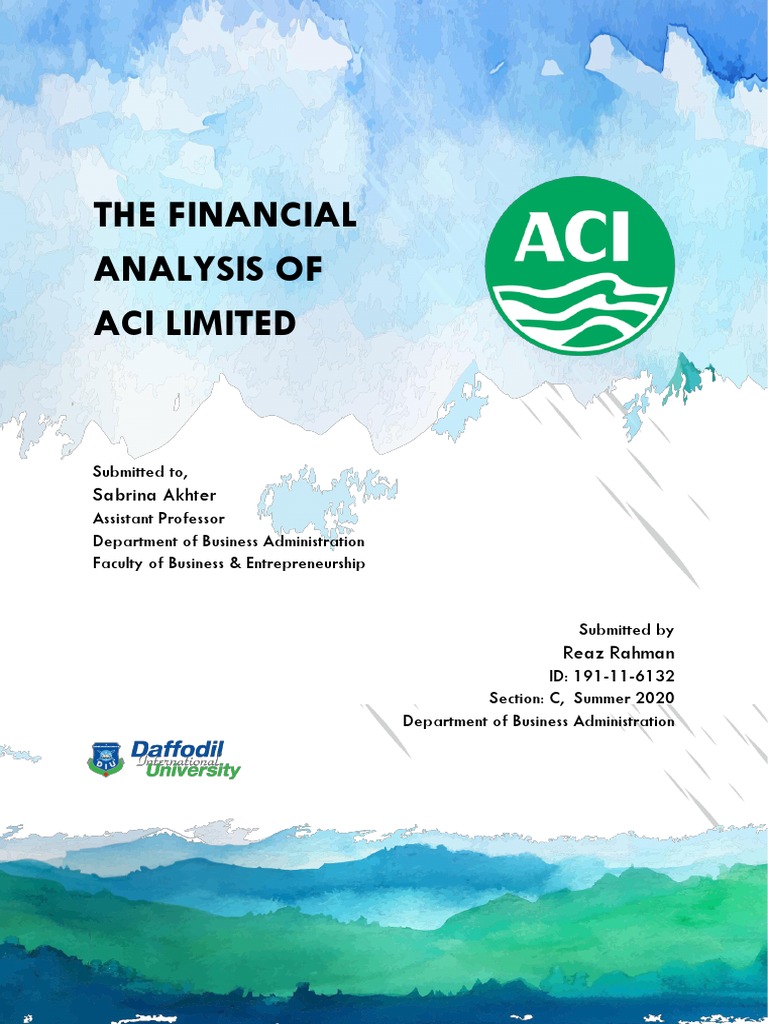 ACI_ltd-FIN_Analysis | PDF