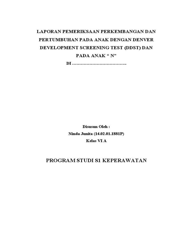 MENGUKUR PERKEMBANGAN DAN PERTUMBUHAN ANAK DENGAN DENVER DEVELOPMENTAL ...