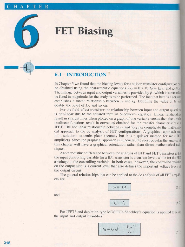 Chapter 06 Fet Biasing PDF | PDF