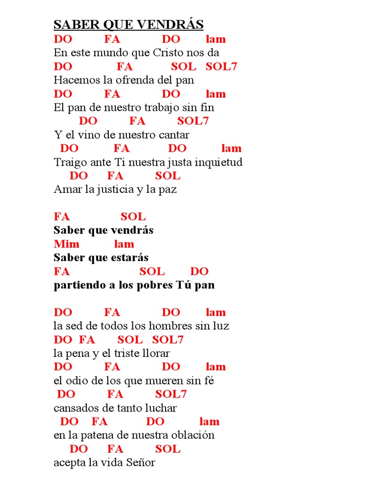 Saber Que Vendrás | PDF