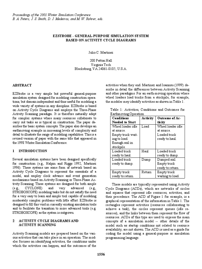 Ezstrobe - General-Purpose Simulation System Based On Activity Cycle ...