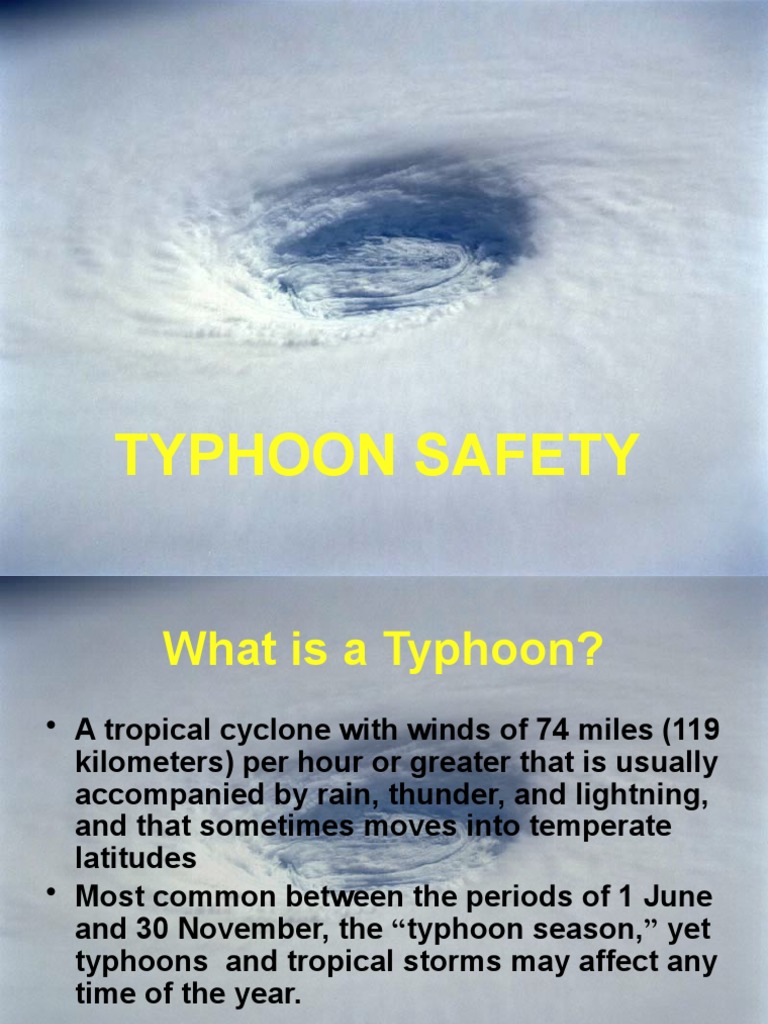 Safety Typhoon Training Presentation | PDF | Tropical Cyclones | Rain