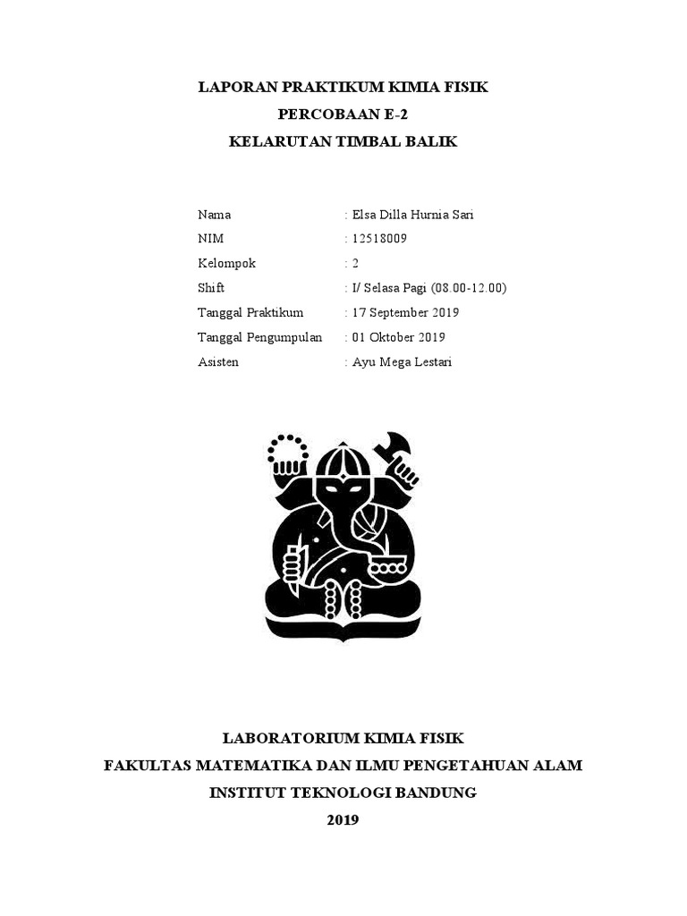 Laporan Praktikum Kimia Fisik | PDF