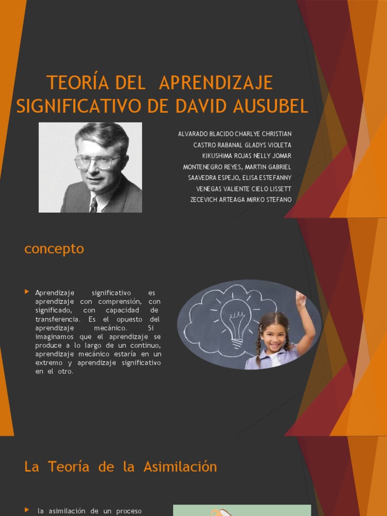 Aprendizaje Significativo-David Ausubel | PDF | Aprendizaje | Interacciones de disciplina académica