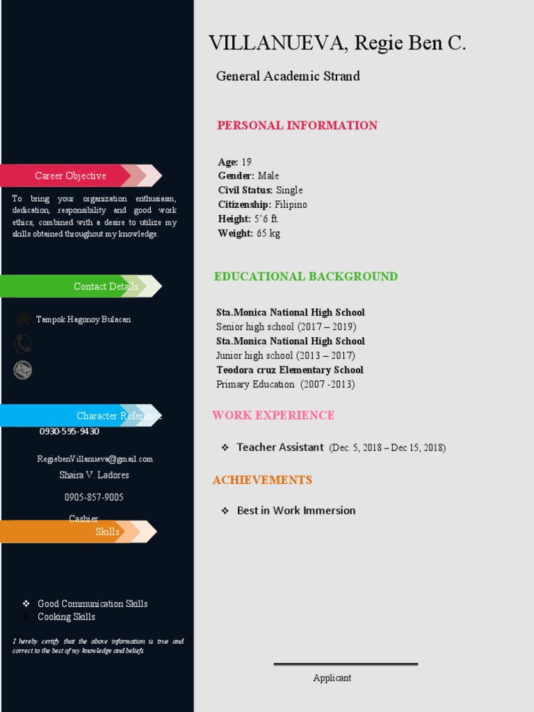 Resume Sample Format | PDF