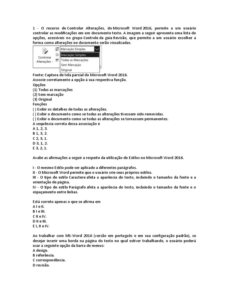 Teste Word Avançado | PDF | Microsoft | Informática