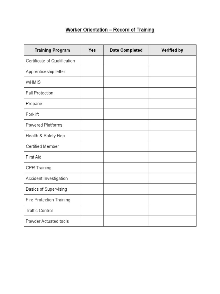 Record of Orientation | PDF