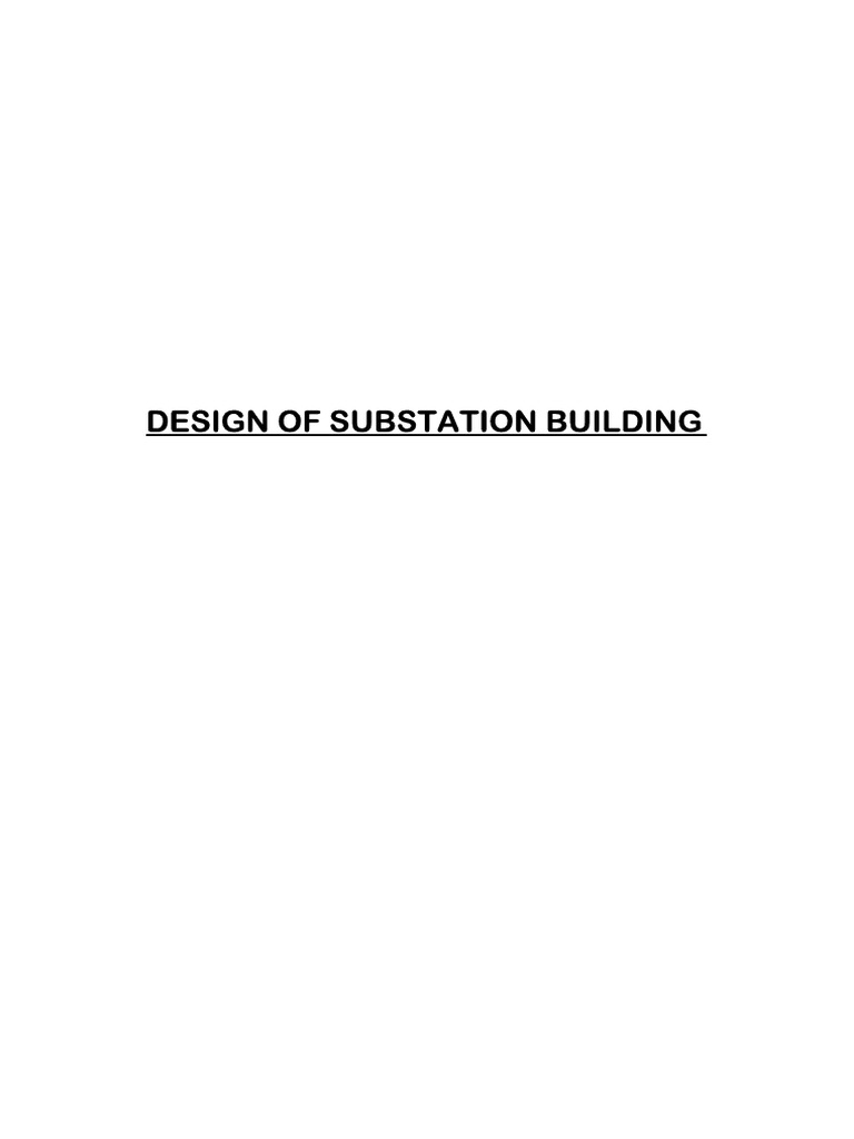 Substation Building Design Report PDF | PDF | Deep Foundation | Shear ...