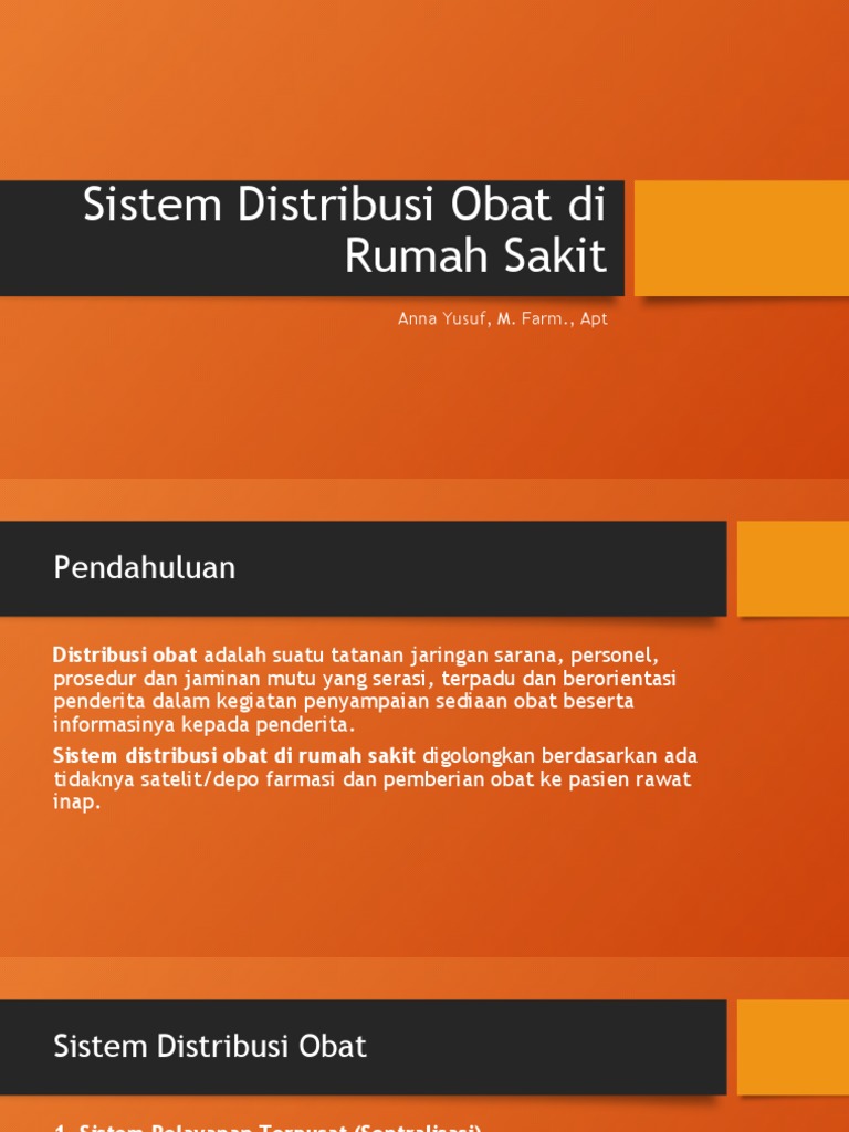 Sistem Distribusi Obat Di Rumah Sakit | PDF