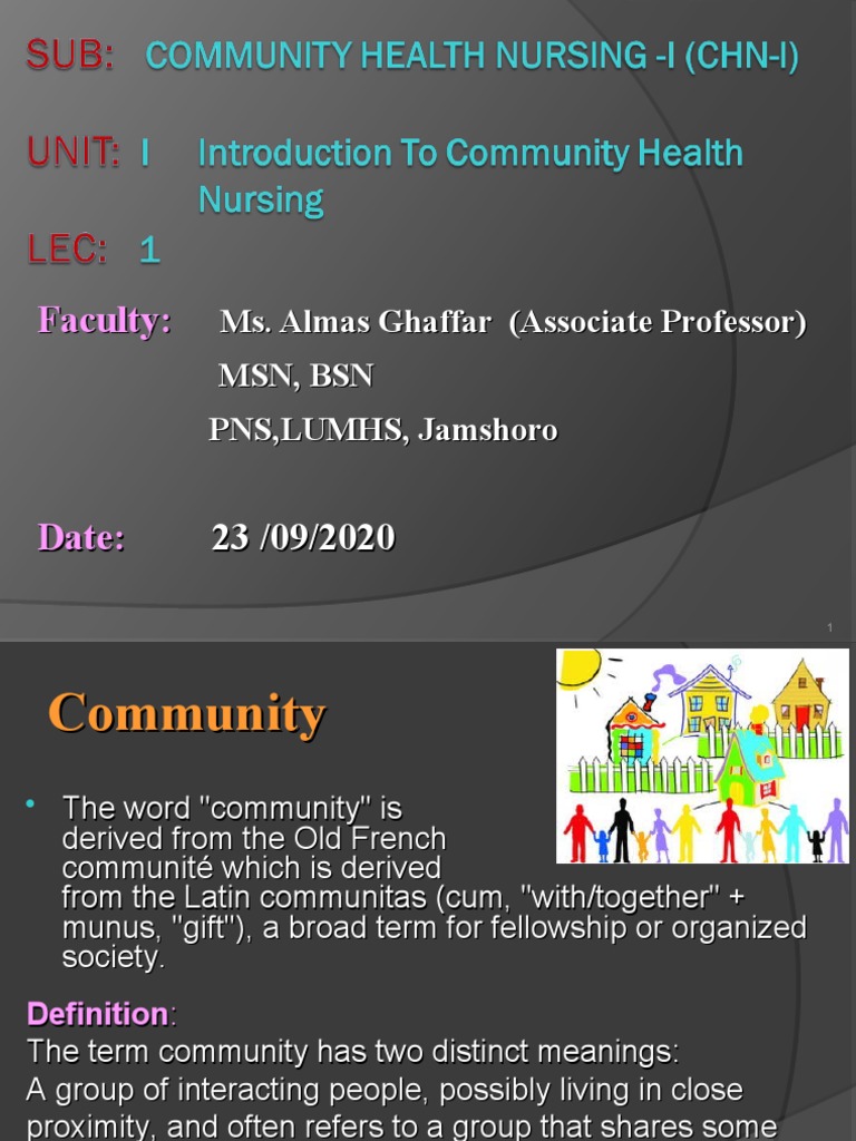 Introduction To Community Health Nursing | PDF | Community | Preventive ...