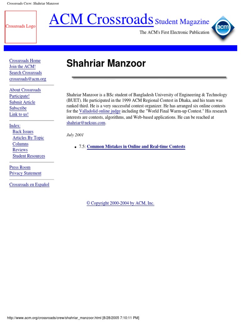 Shahriar Manzoor PDF | PDF | Array Data Structure | Integer (Computer ...