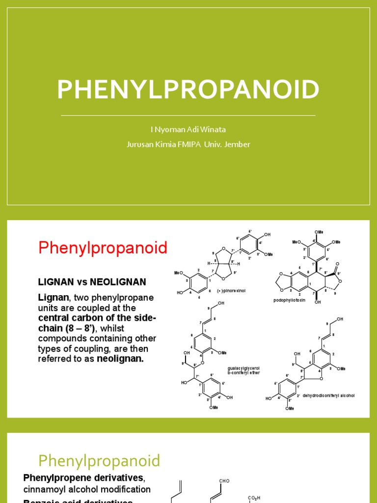 Fenilpropanoid | PDF | Carbon Compounds | Organic Chemistry