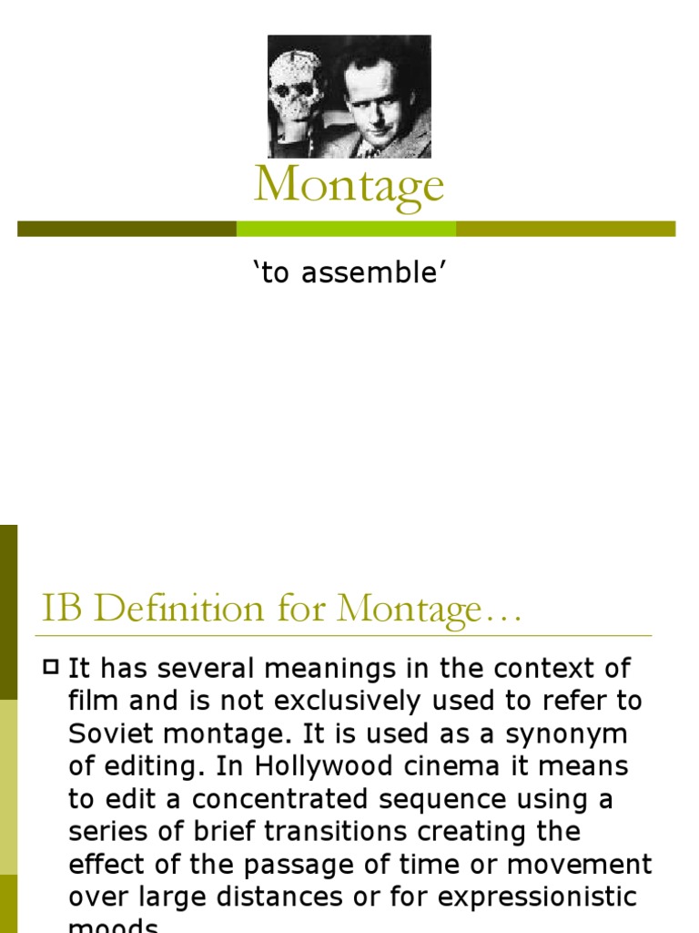 Film Students' Guide to Montage | PDF