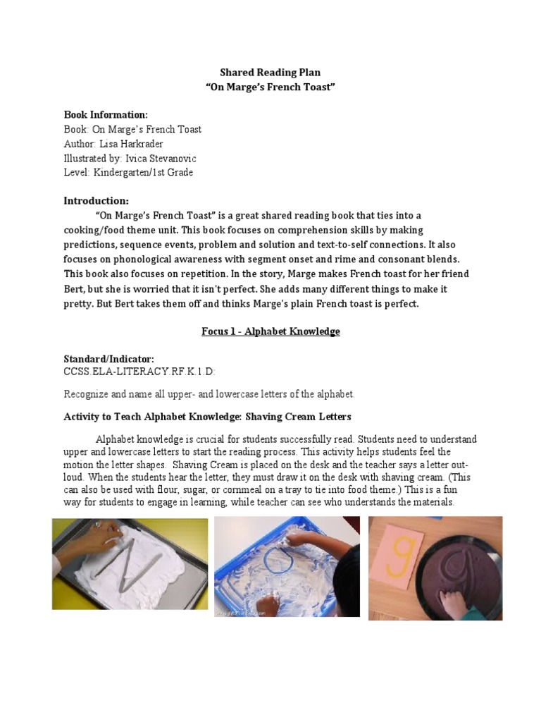 Shared Reading Plan Mckeown | Download Free PDF | Syllable | Phonics