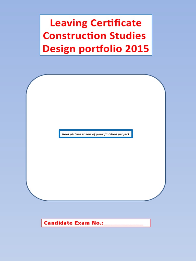 Leaving Certificate Construction Studies Design Portfolio 2015 | PDF ...
