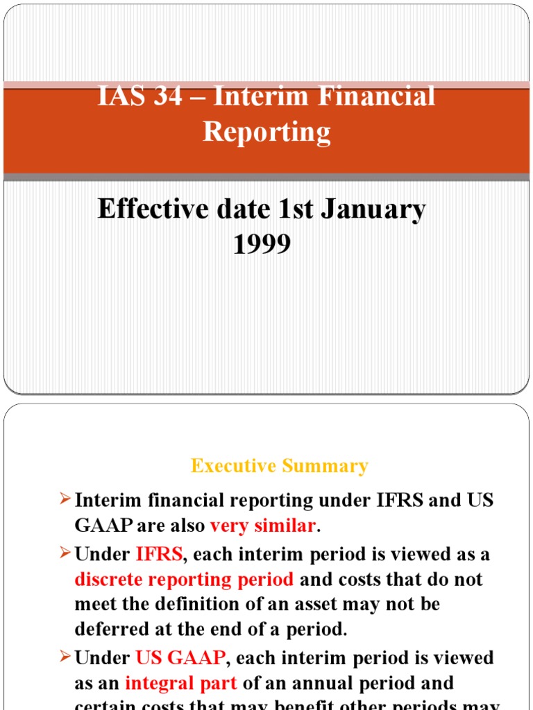 IAS 34 - Interim Reporting | PDF | International Financial Reporting ...