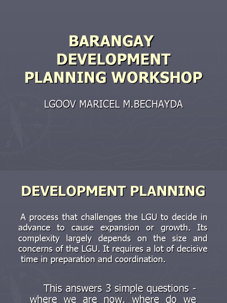 Barangay Development Planning: A Guide to Creating a Strategic Vision ...