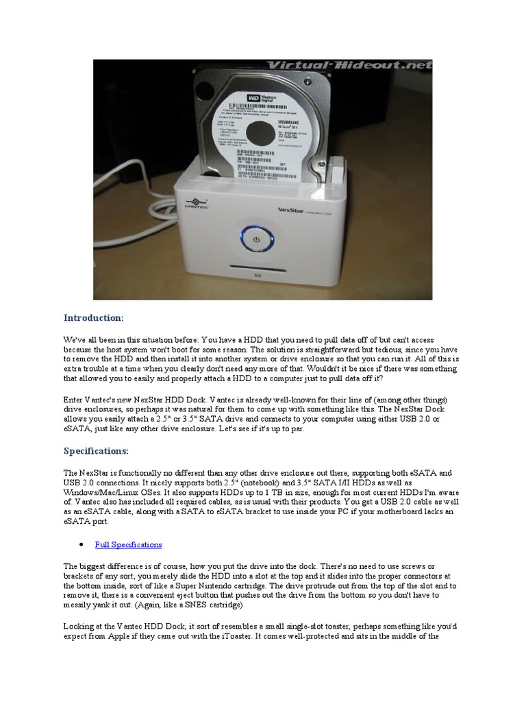 Introduction | PDF | Usb | Hard Disk Drive