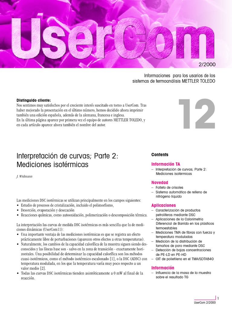 Interpretacion de Analisis DSC PDF | PDF | Calorimetría diferencial de barrido | Derritiendo