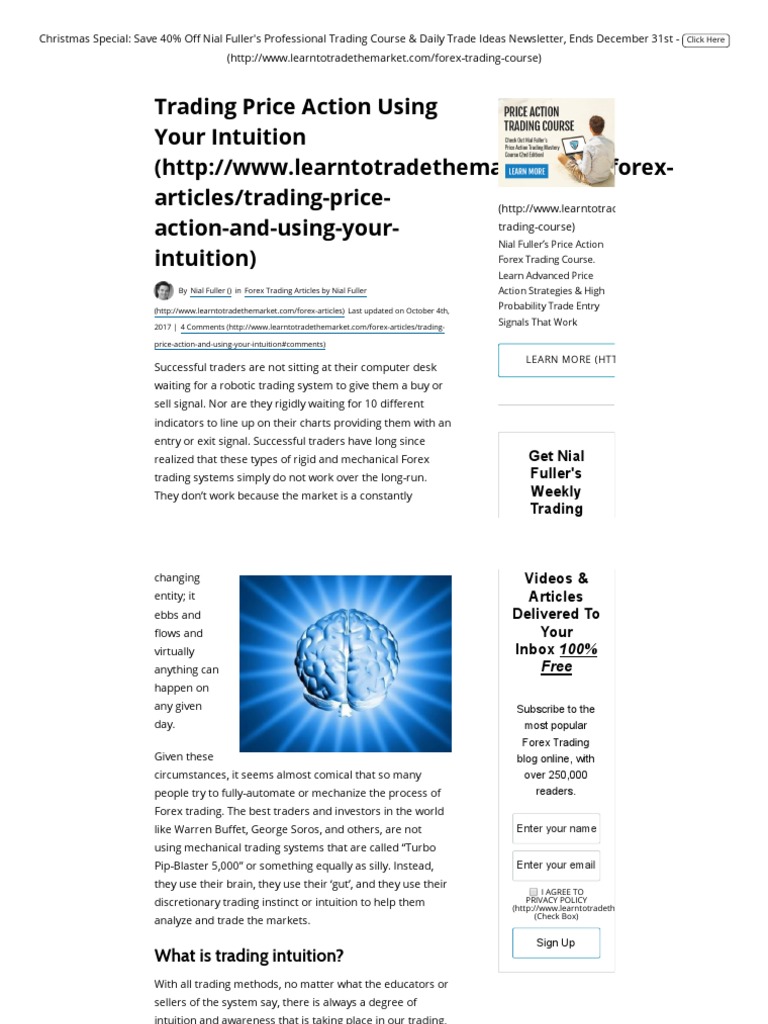 6-Trading Price Action Using Your Intuition Learn To Trade The Market ...