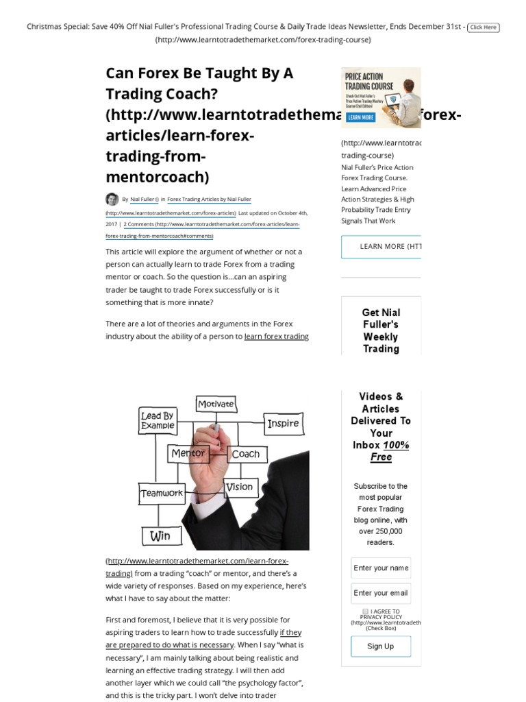 8-Can Forex Be Taught by A Trading Mentor or Coach - Learn To Trade The ...