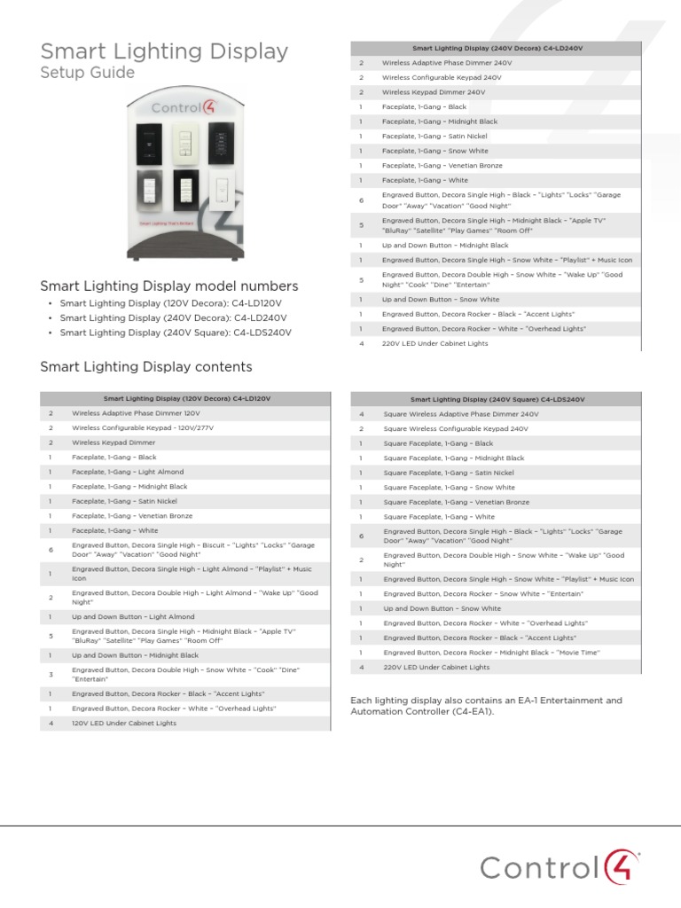 Dealer Smart Lighting Display Setup Guide Rev A | PDF | Ip Address ...