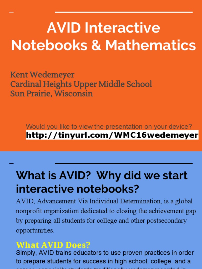AVID Interactive Notebooks and Mathematics | PDF | Notebook | Worksheet