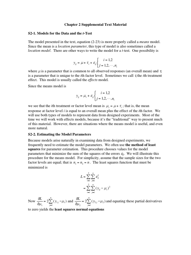 Desingn of Experiments ch02 | PDF