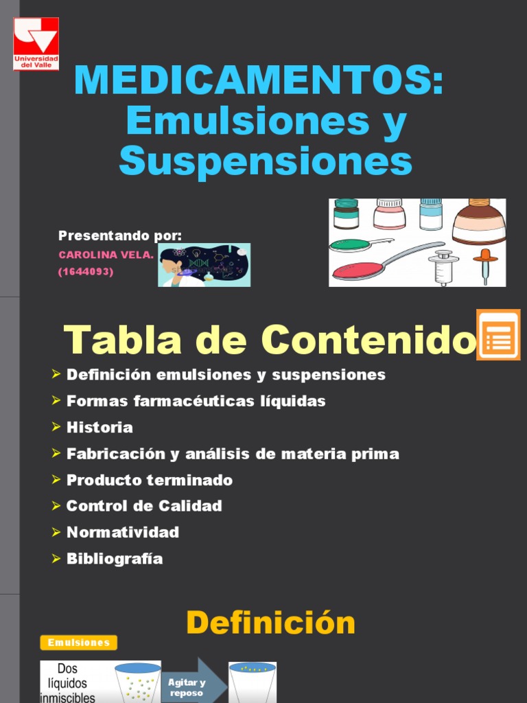 MEDICAMENTOS | PDF | Emulsión | Medicamentos con receta