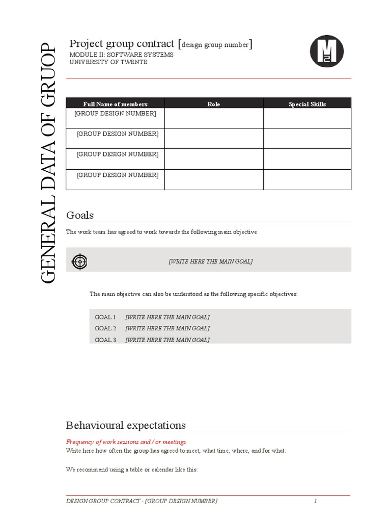 Group Contract Template | PDF | Design | Business