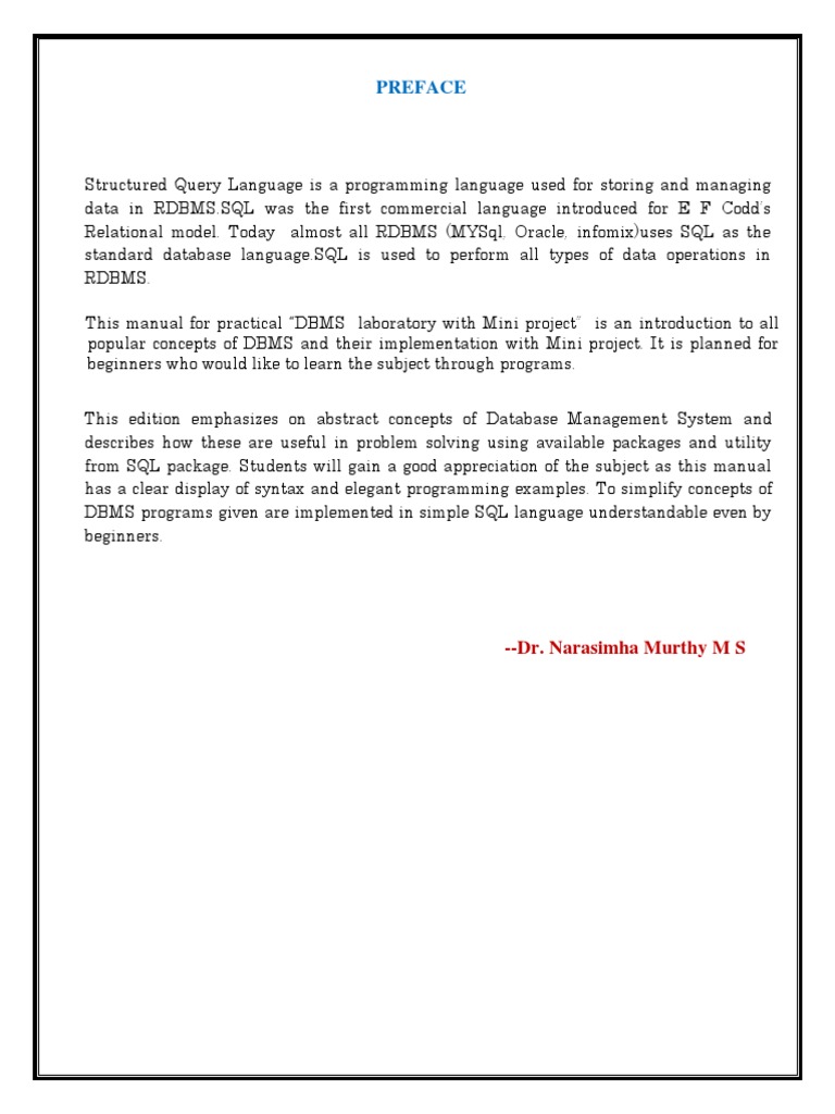 Dbms UPDATED MANUAL EWIT | PDF | Databases | Relational Database