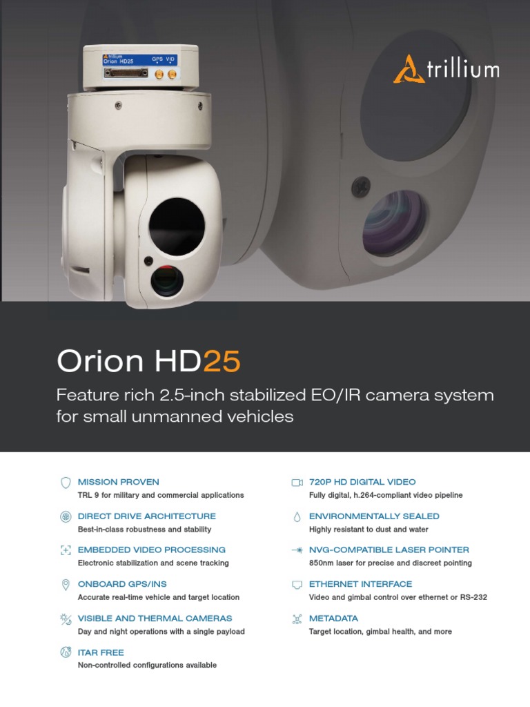Orion HD: Feature Rich 2.5-Inch Stabilized EO/IR Camera System For ...