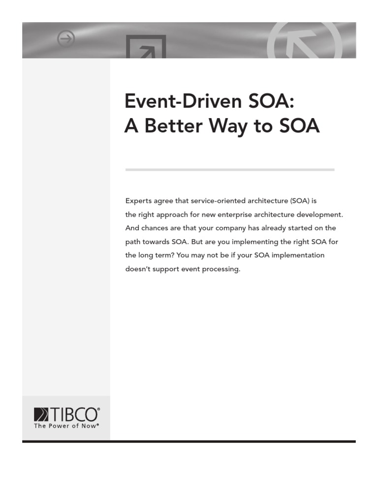 Event-Driven SOA: A Better Way To SOA | PDF | Service Oriented ...