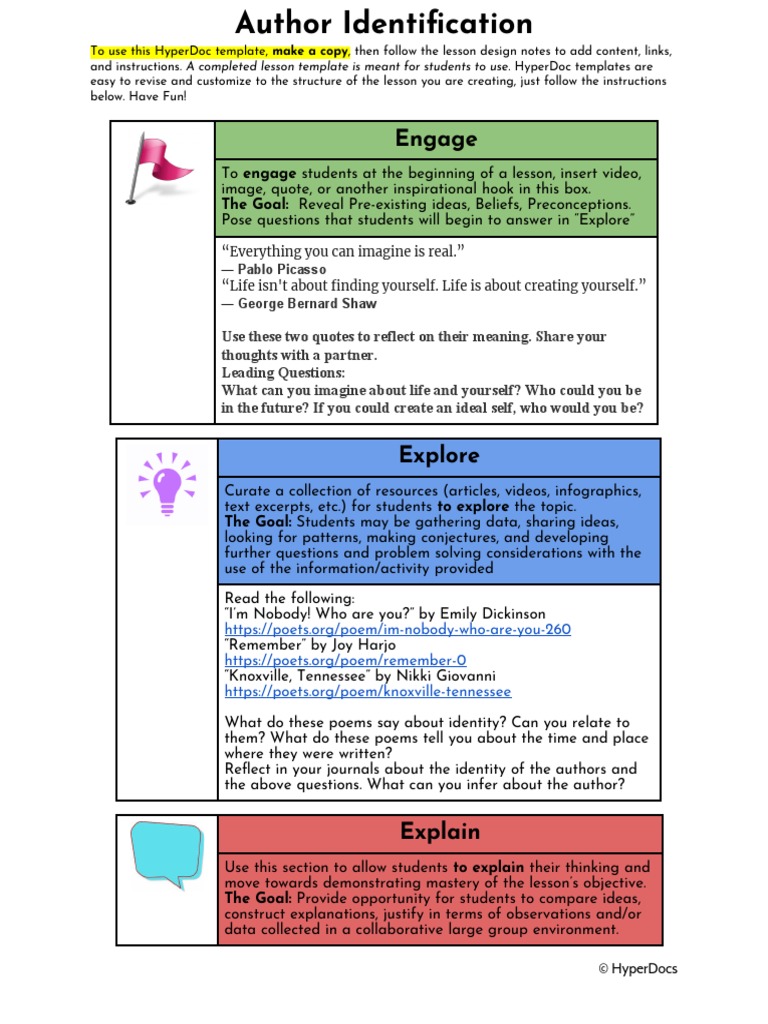 Inquiry Based Lesson Plan Hyperdoc | PDF | Thought | Psychological Concepts