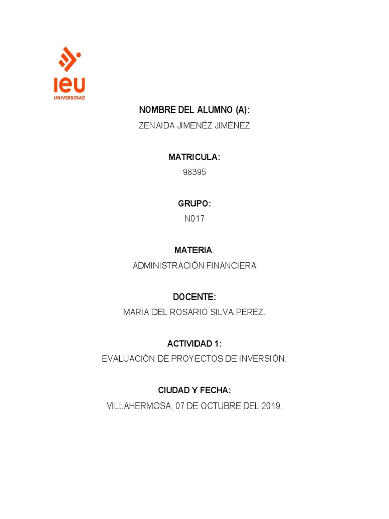 Ejemplo .ACTIVIDAD 1 ZENAIDA JIMENEZ JIMENEZ | PDF | Beneficio ... Ejemplo .ACTIVIDAD 1 ZENAIDA JIMENEZ JIMENEZ | PDF | Beneficio ...