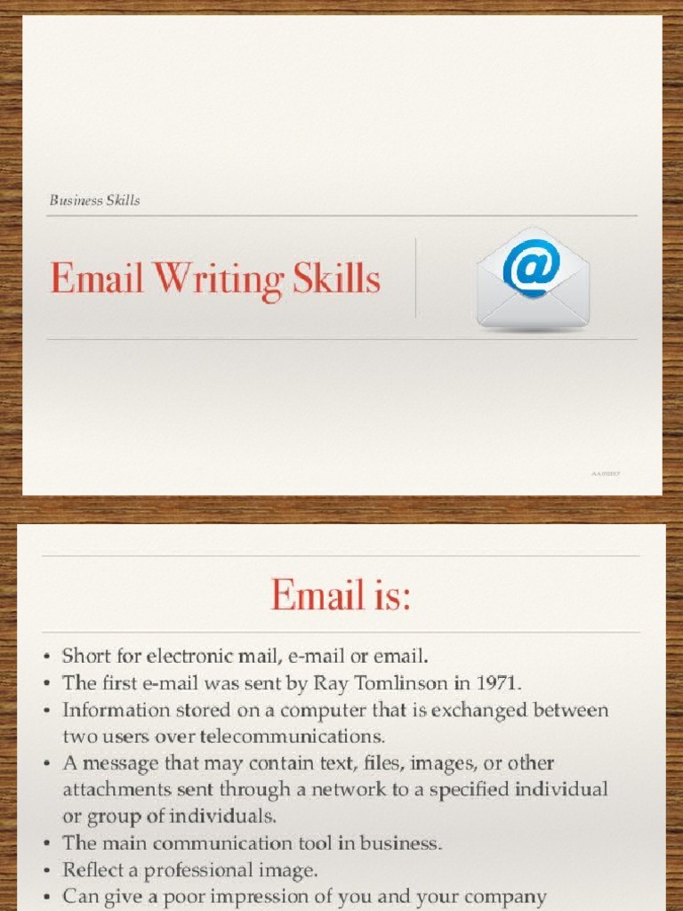 Email Writing Slides | PDF