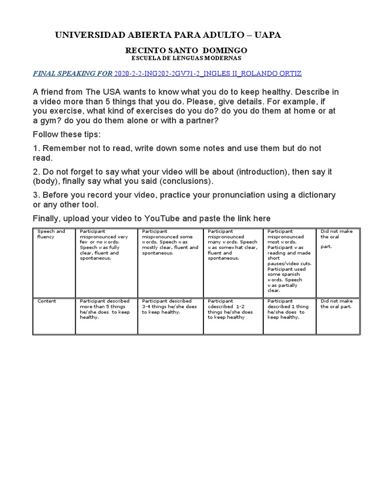 Universidad Abierta para Adulto - Uapa: Recinto Santo Domingo | PDF ...