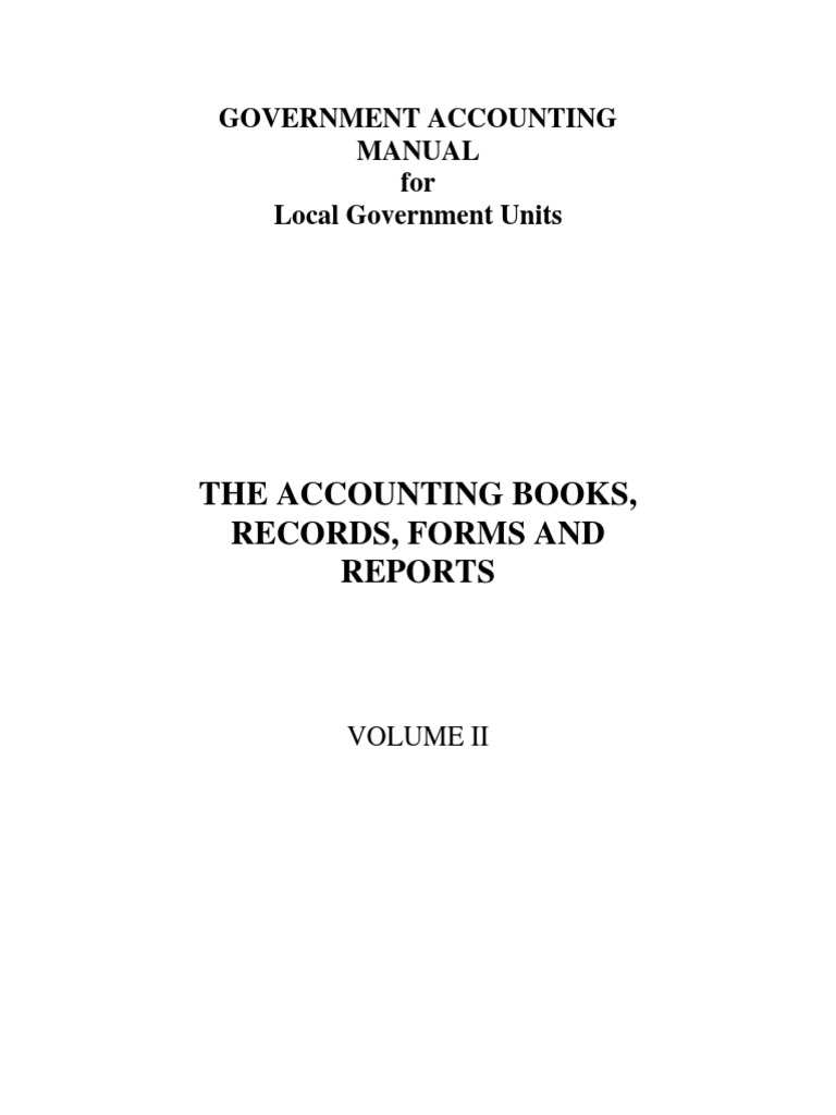 GAM For LGUs Volume II | PDF | Debits And Credits | Cheque